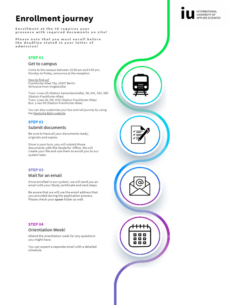Enrollment Journey: Get To Campus | PDF