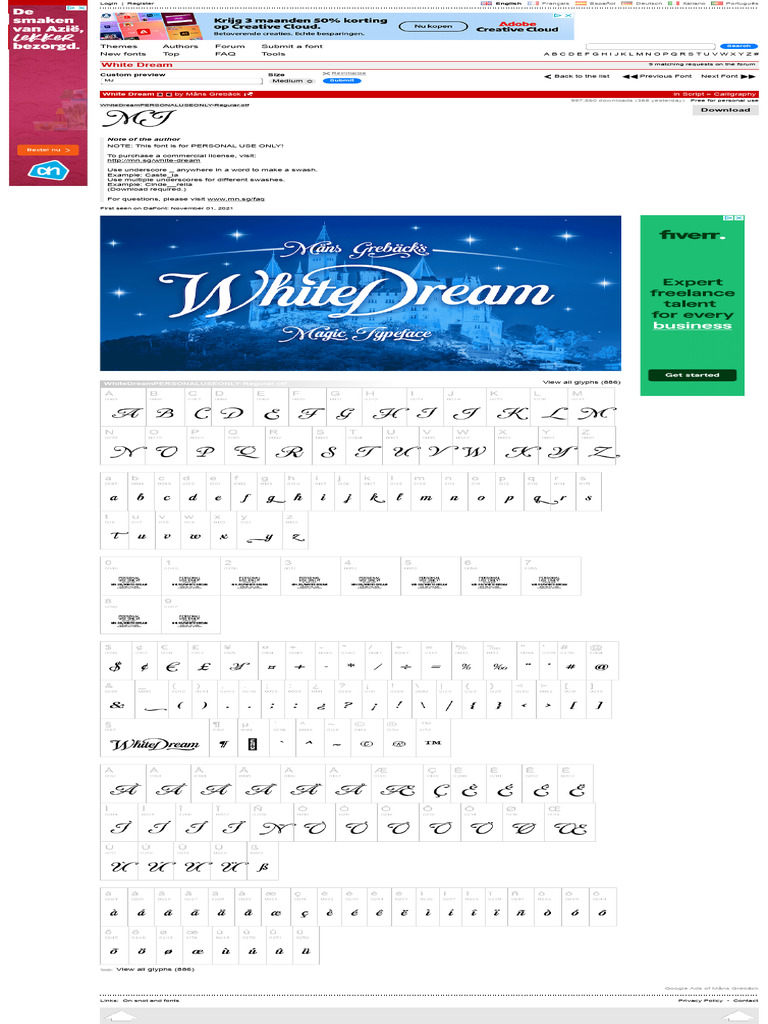 White Dream Font | PDF