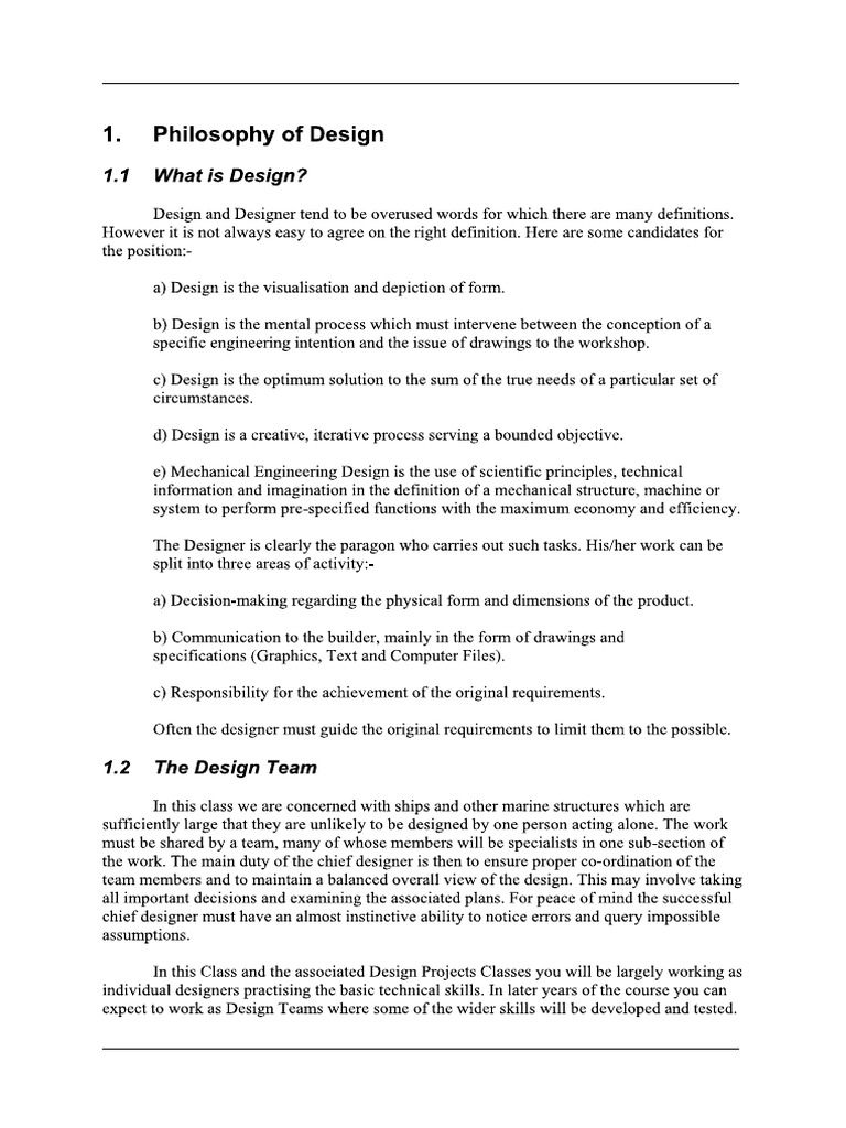 Design Philosophy | PDF