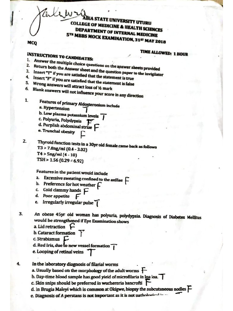 2018 Medicine MCQ | PDF
