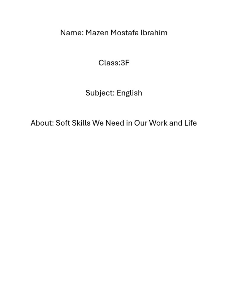 Mazen Mostafa Ibrahim 3F (English) | PDF | Skill | Emotional Intelligence