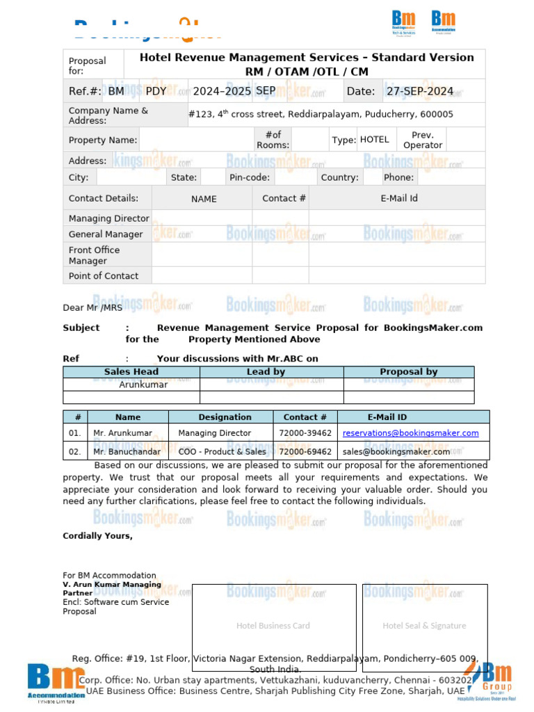 Hotel Revenue Management Services | PDF