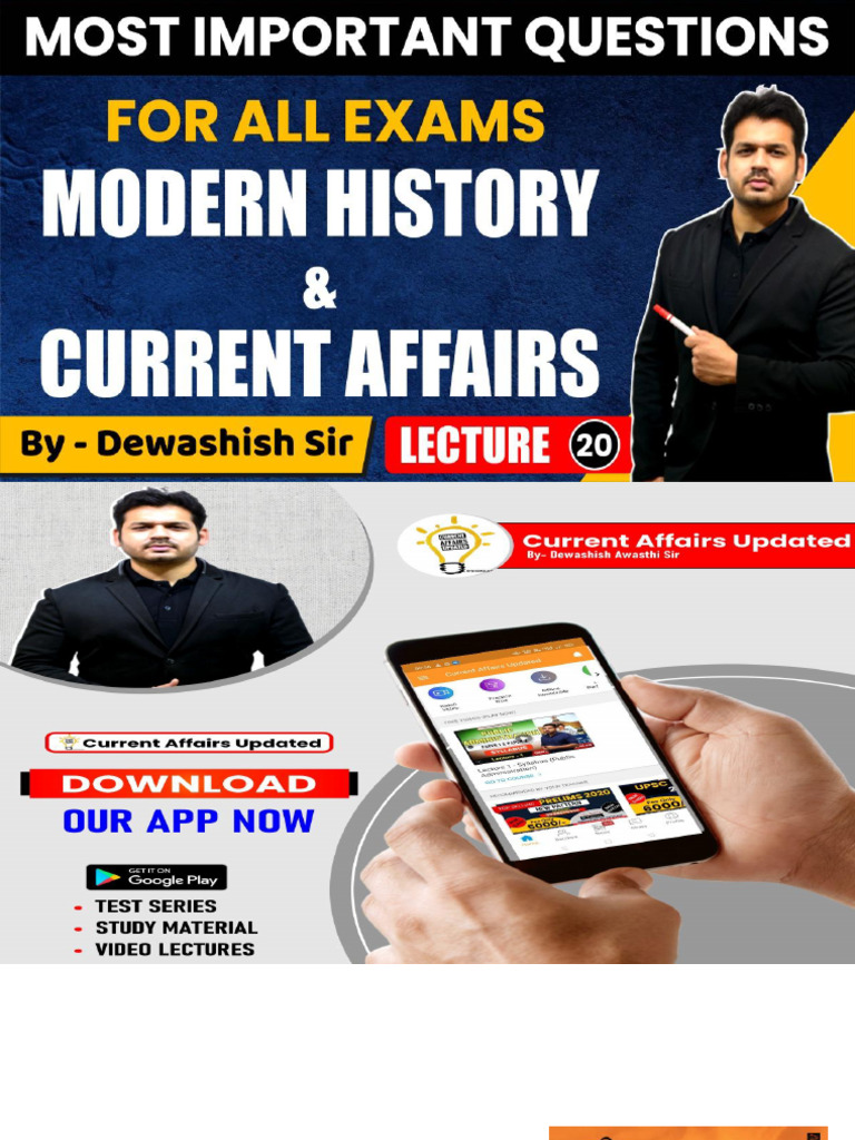Lecture 20 Modern History | PDF | Indian National Congress | Politics ...