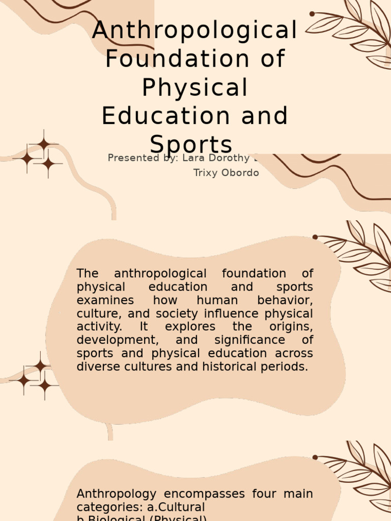 Anthropological Foundations in Sports | PDF | Anthropology | Cultural ...