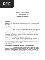 Tennis Crossword Puzzle | PDF