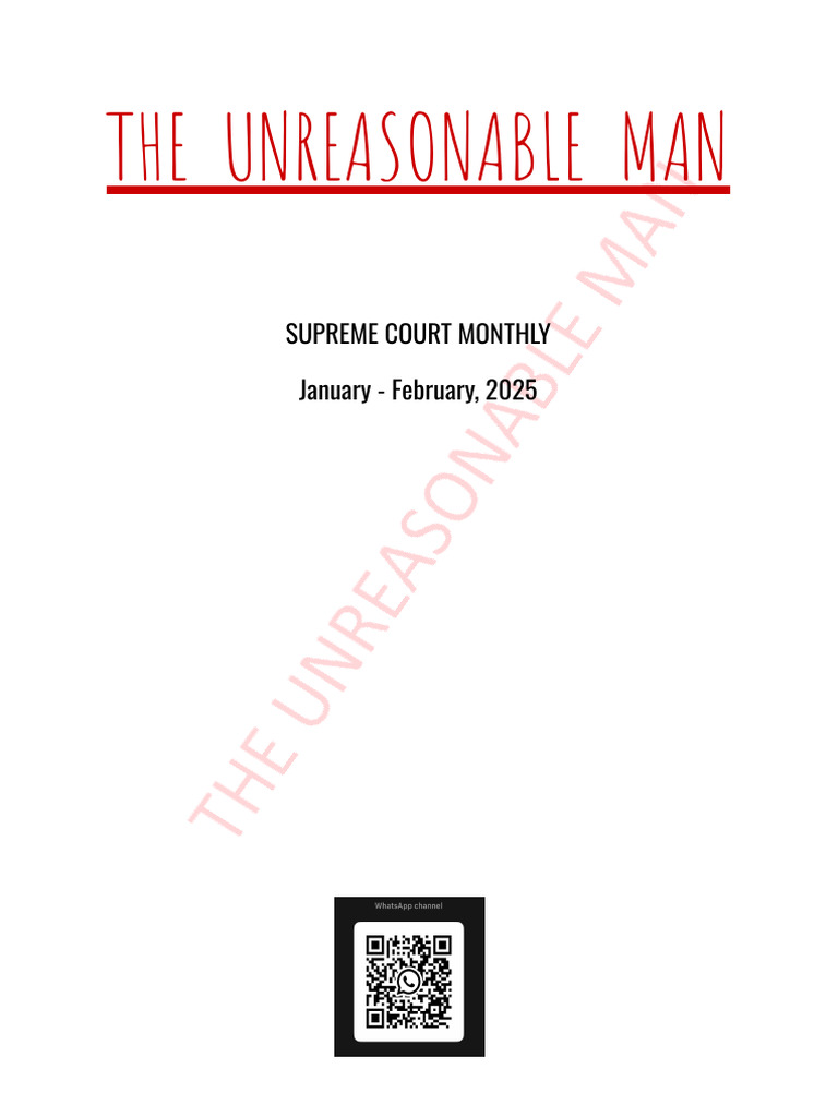 THE UNREASONABLE MAN (Jan-feb) | PDF | Arrest | Bail