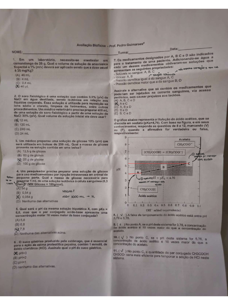 Prova Biofísica Módulo 1 - 168pdf - 250410 - 130547 | PDF