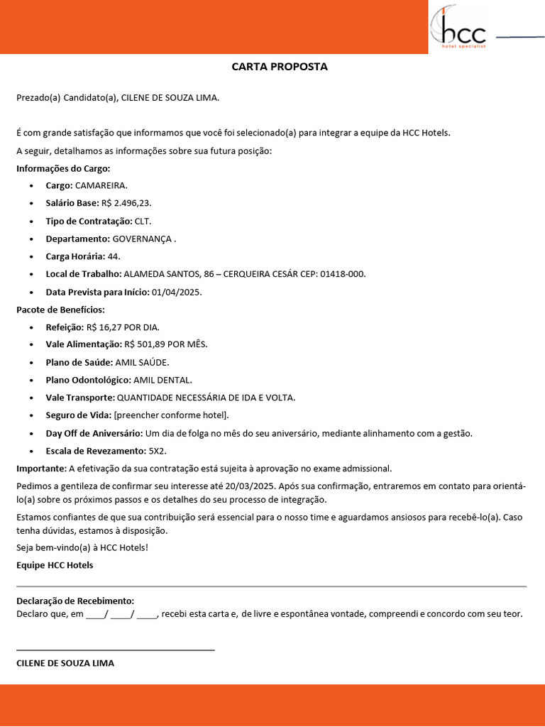 Carta Proposta | PDF