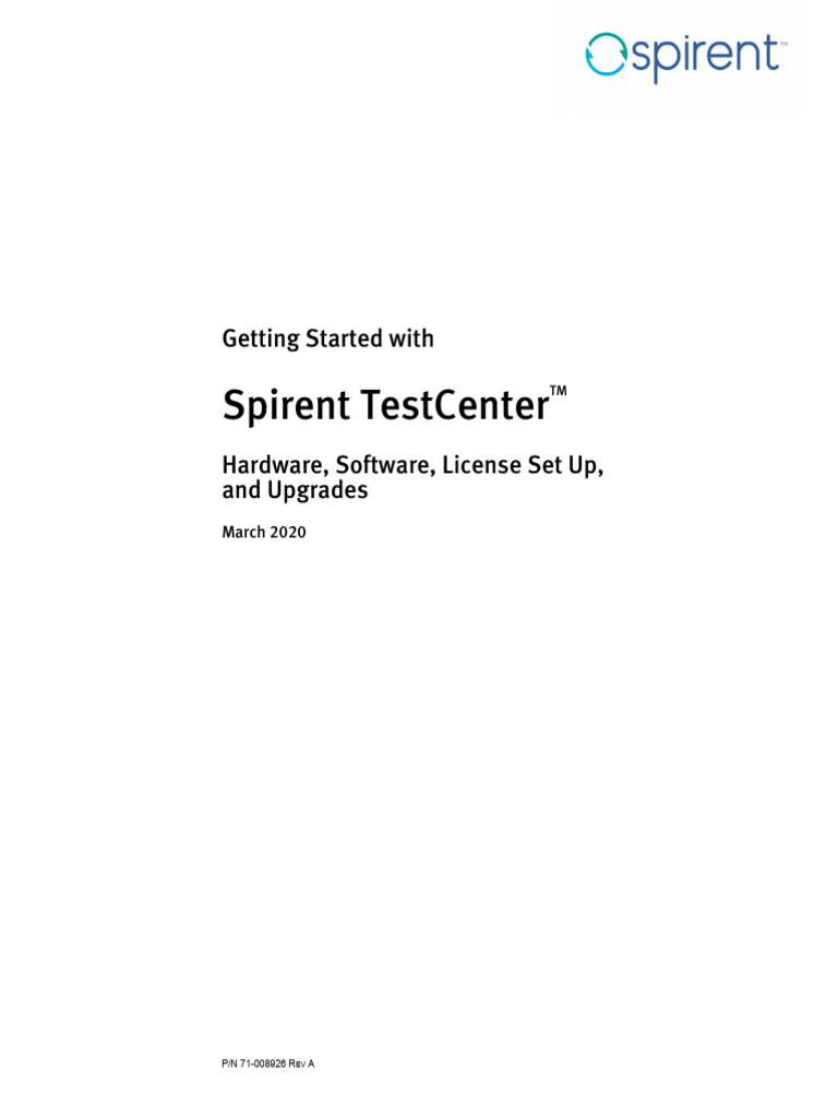 Getting Started With Spirent TestCenter | PDF | Installation (Computer ...