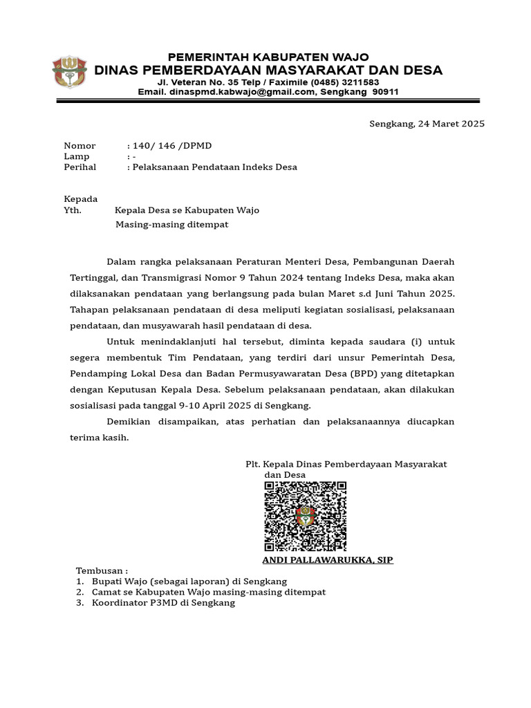 Surat Indeks Desa | PDF