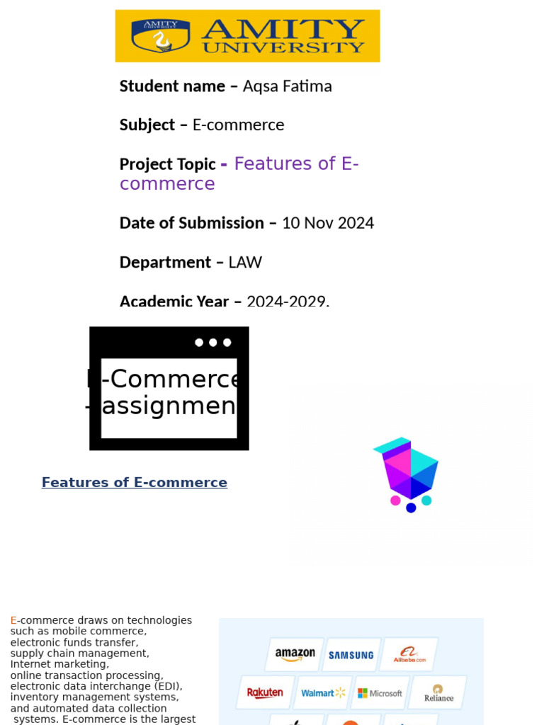 E-Commerce Assignment | PDF | E Commerce | Security