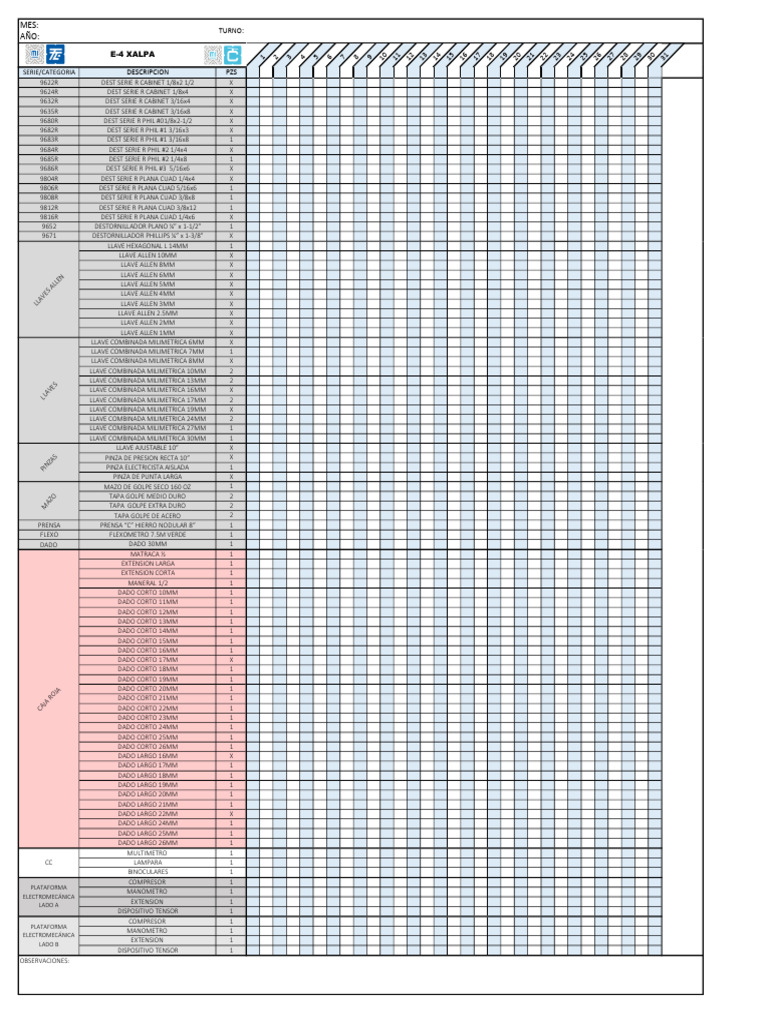 Formato Inventario Operacion CC4 | PDF