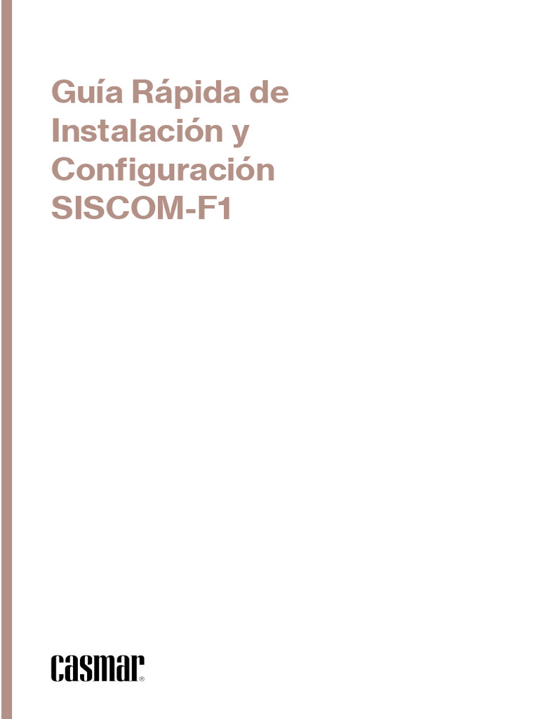 Guía de Instalación SISCOM-F1 | PDF | Aplicación movil | Software