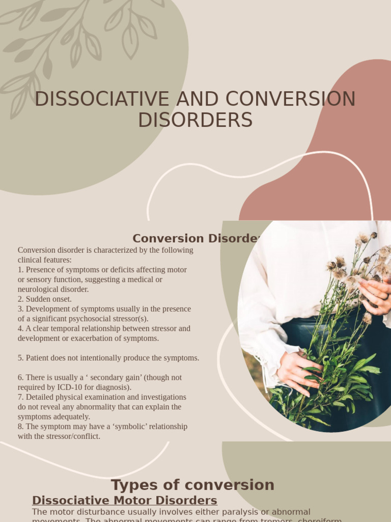 Dissociative and Conversion | PDF | Dissociation (Psychology) | Mental ...
