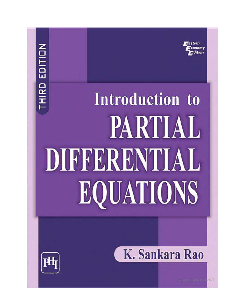 Introduction To Partial Differential Equations by K. Sankara Rao | PDF