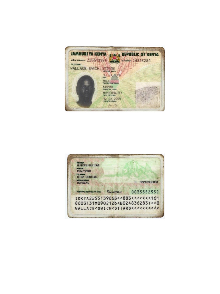 Wallace Ottaro - Copy of My ID | PDF