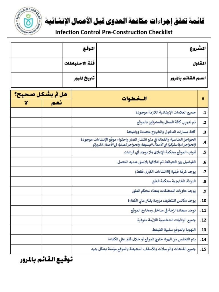 017b Pre - Construction Checklist | PDF