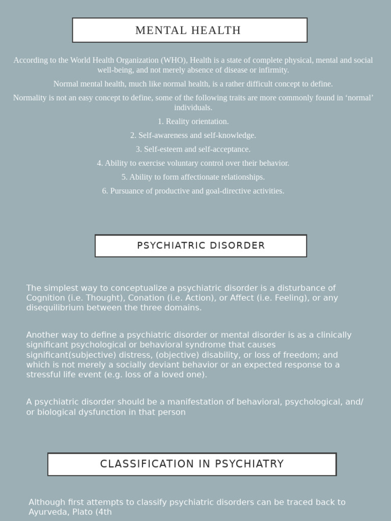 Understanding Mental Health Disorders | PDF | Anxiety | Mental Disorder