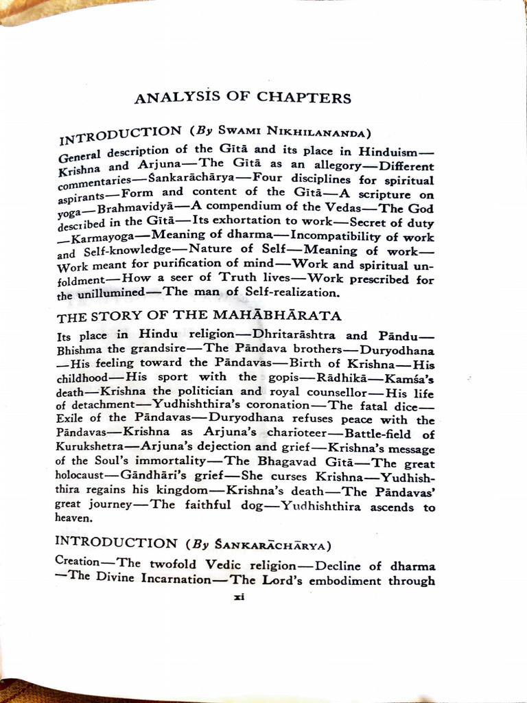 Analysis of Chapters of Geeta | PDF