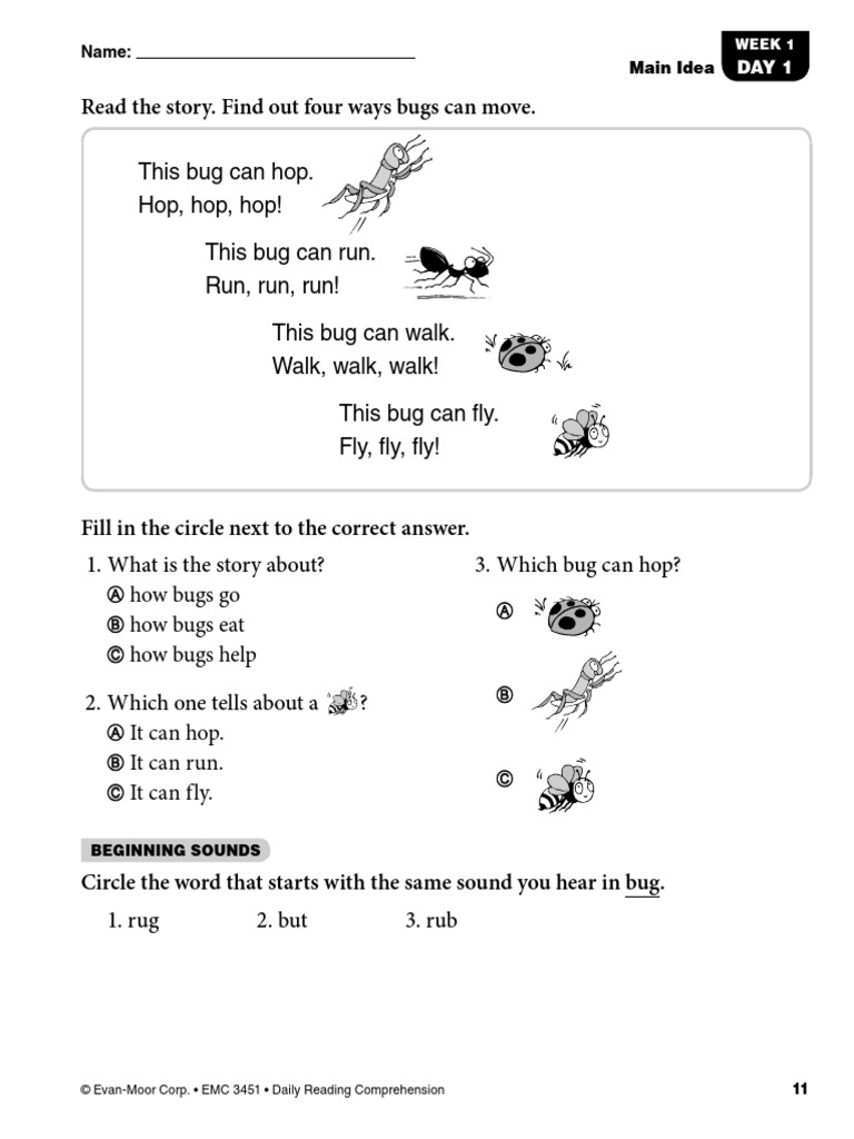 Grade 1 Daily Reading Comprehension | PDF