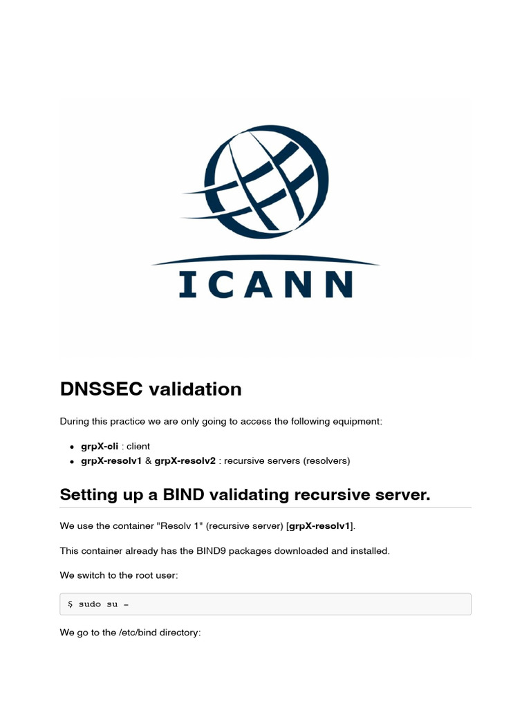 New-lab-setup-DNSSEC Validation To Use With DIG Lab | PDF | Domain Name System | Directories