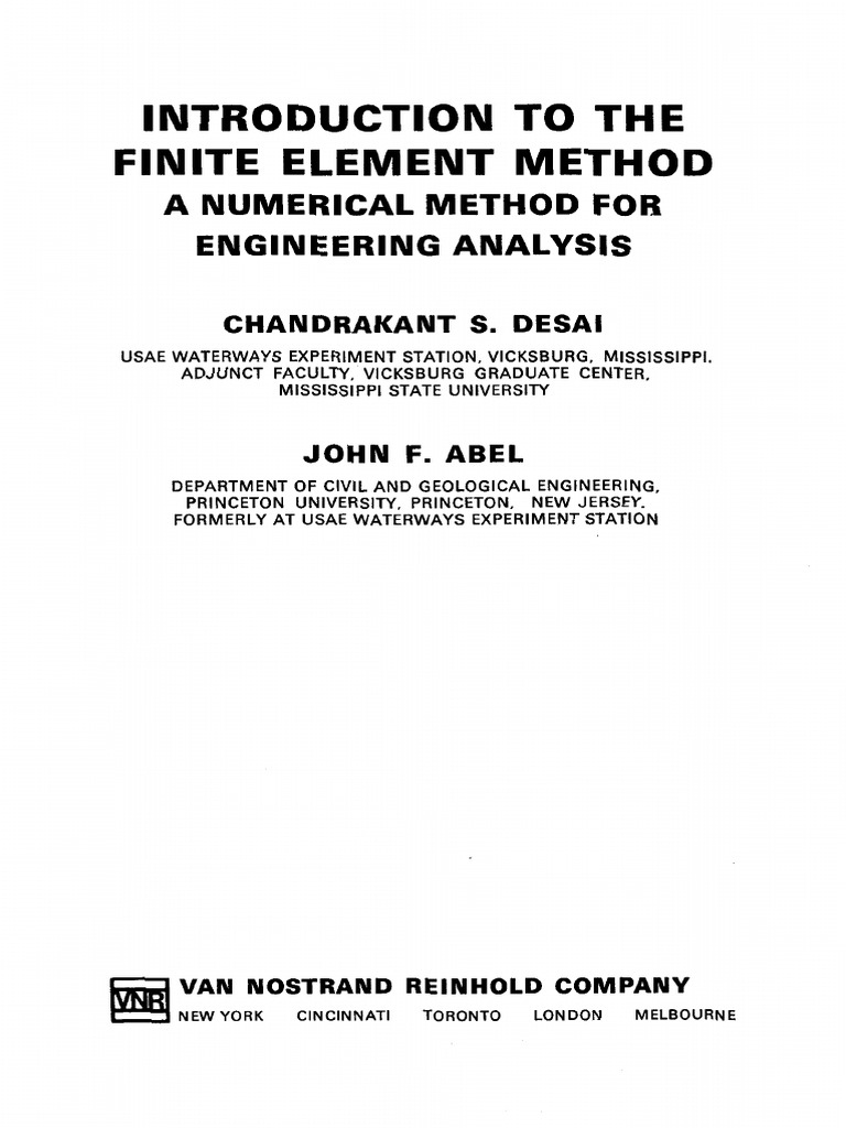 Desai and Abel - Intro To Finite Element Method | PDF | Finite Element Method | Stress (Mechanics)