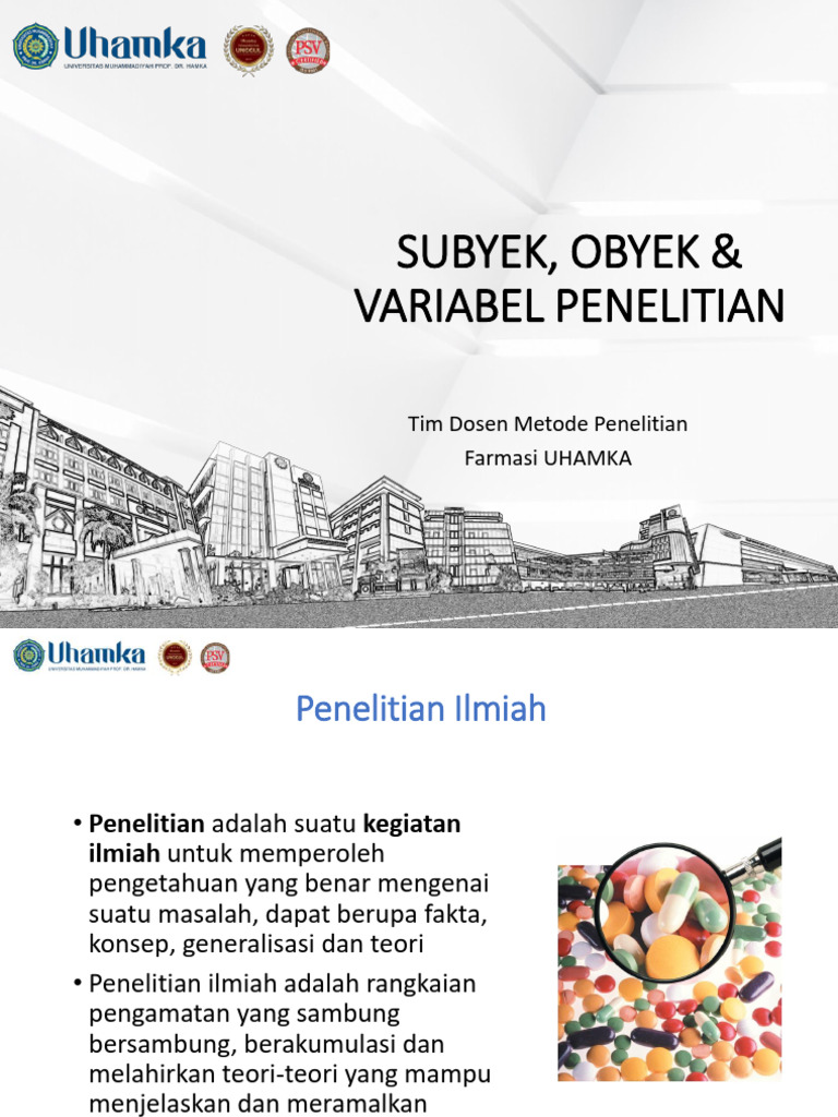 Subyek dan Obyek dalam Penelitian Ilmiah | PDF