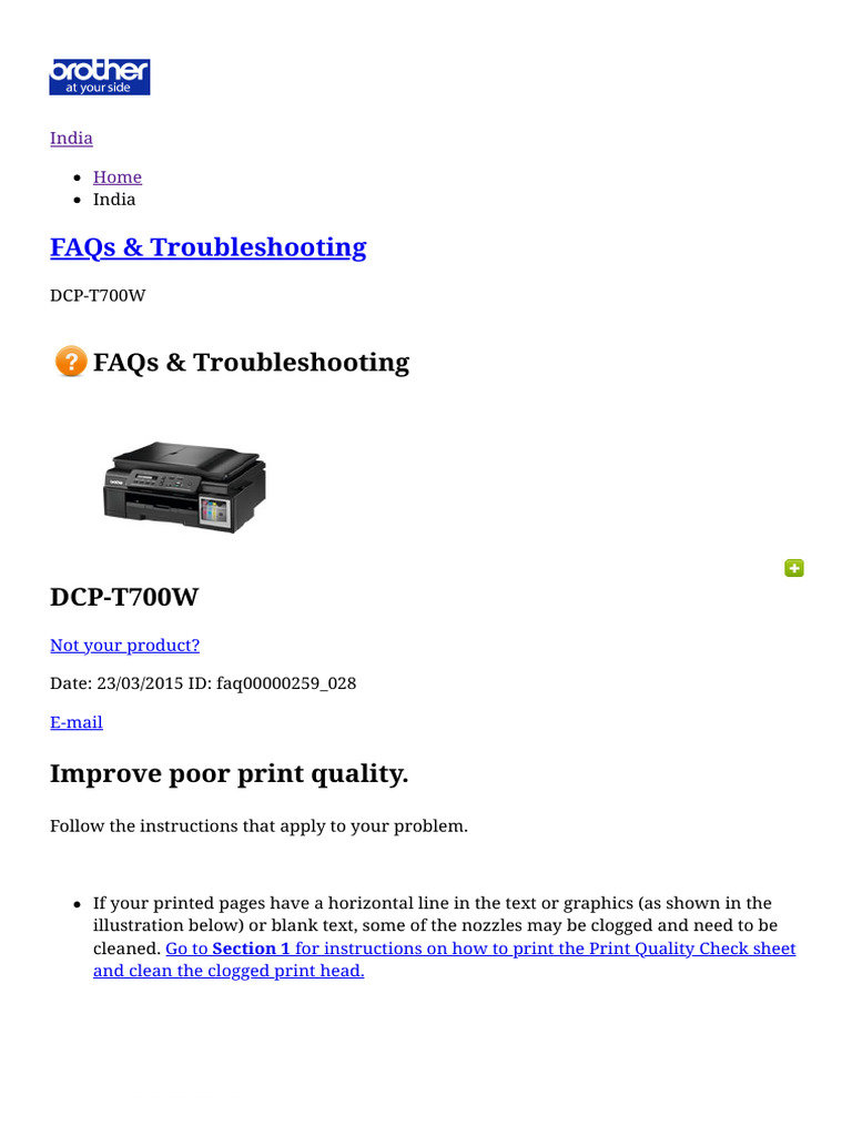 Brother Print Quality Check Guide | PDF | Printer (Computing ...