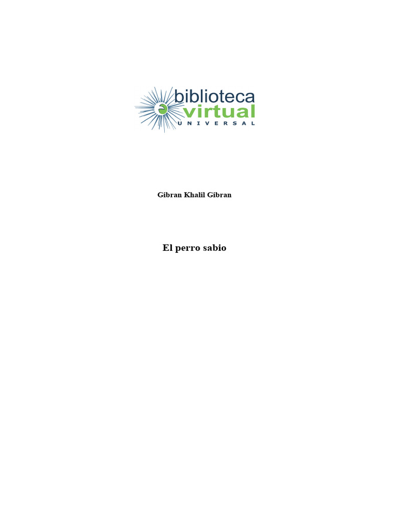 El Perro Sabio: Gibran Khalil Gibran | PDF
