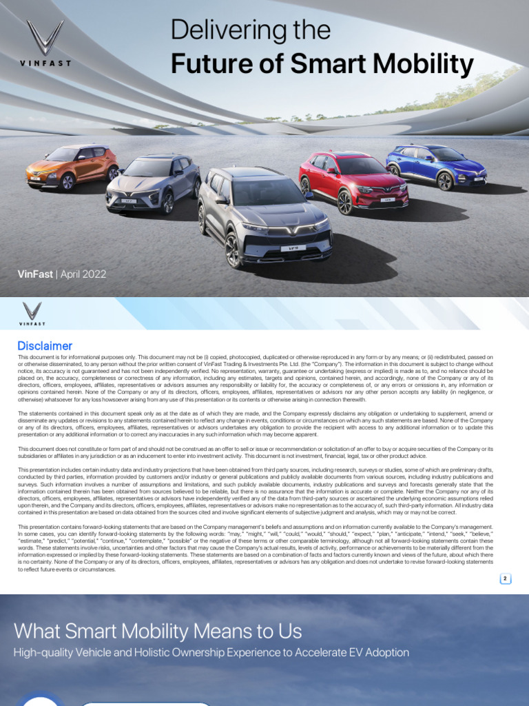 VinFast Introduction April 2022 Upload | PDF | Supply Chain | Automation