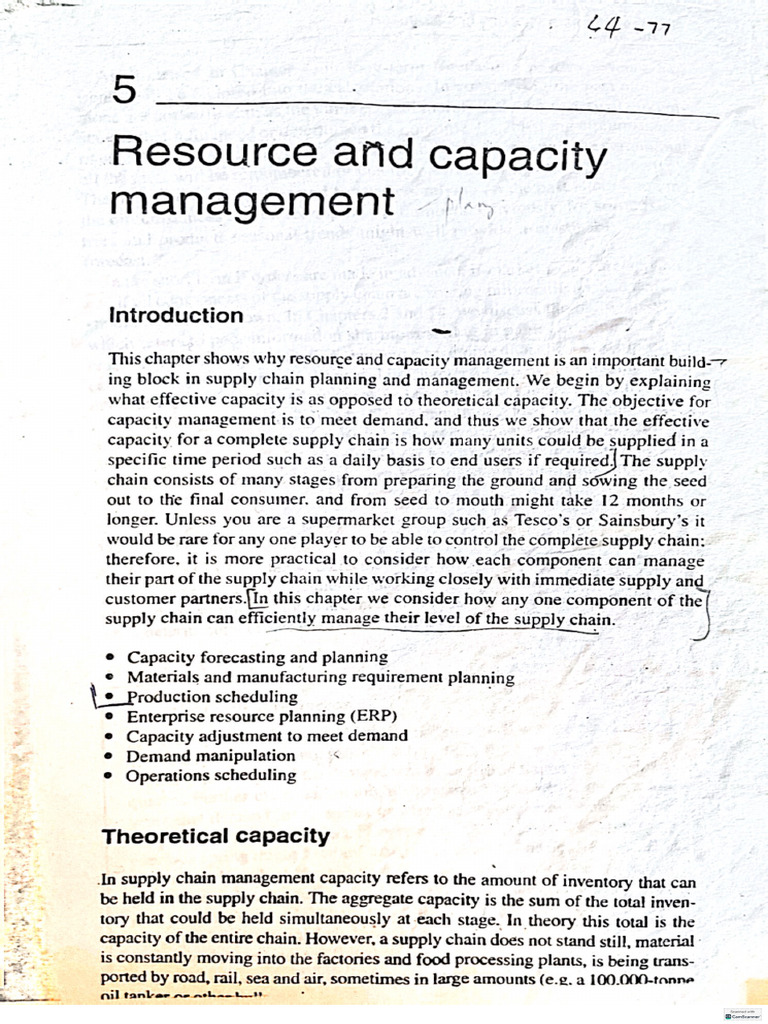 Resource and Capacity Management | PDF
