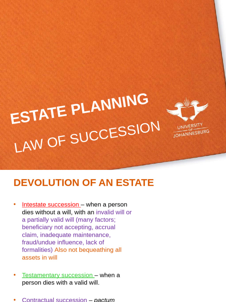 Estate Planning and Intestate Succession Guide | PDF | Will And ...