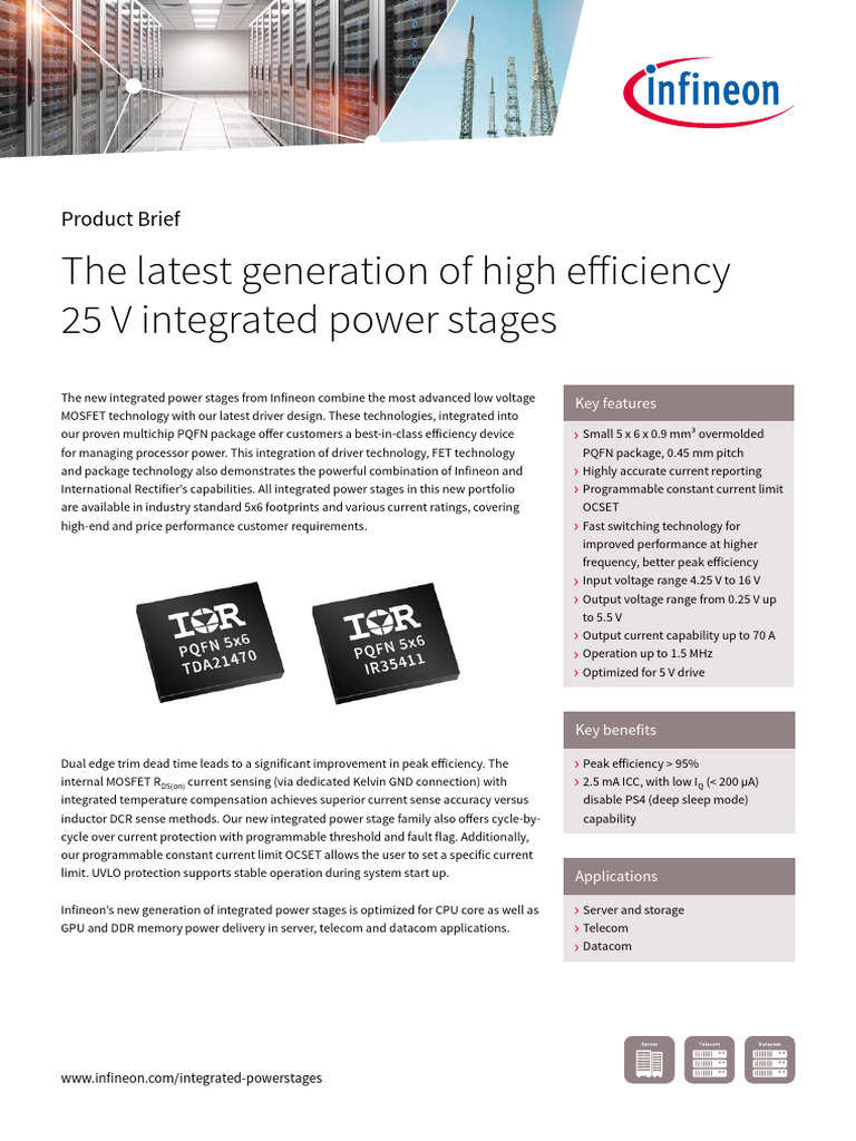Infineon-ProductBrief LatestGeneration IntegratedPowerStages 25V-PB-v01 ...