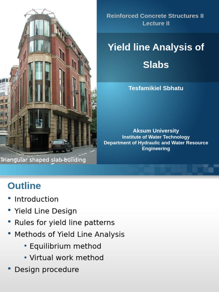 Yield Line Analysis of Slabs | PDF | Yield (Engineering) | Reinforced ...