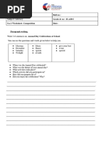 Class 3 Picture Composition Worksheet | PDF