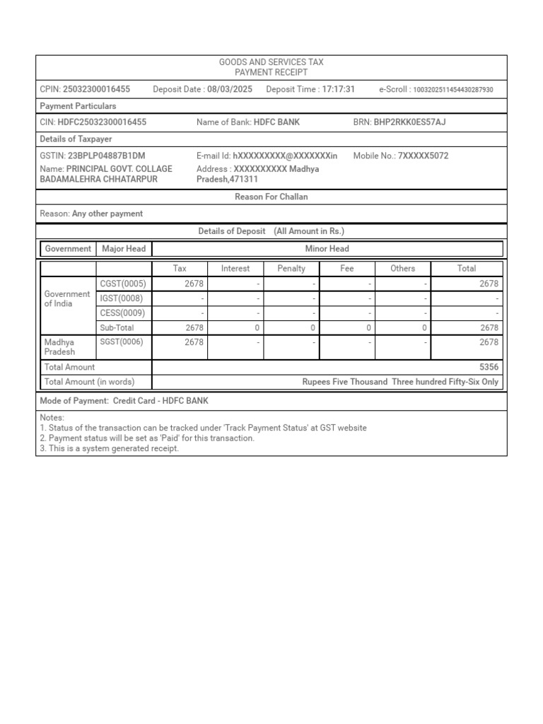 GST-Challan Receipt (1) | PDF