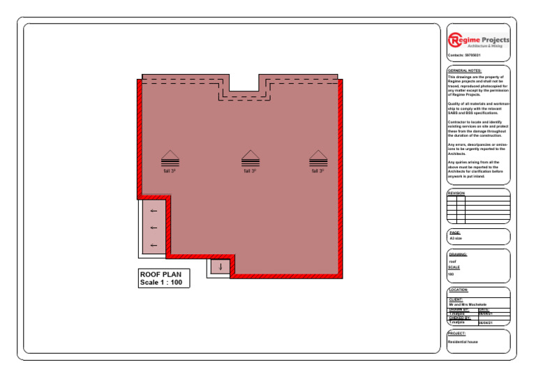 Roof Plan for Residential Project | PDF
