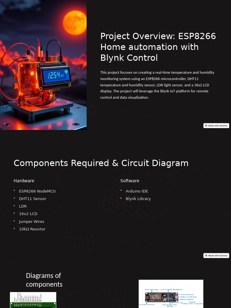 Project Overview ESP8266 Weather Station With Blynk Control | PDF | Arduino | Computer Science