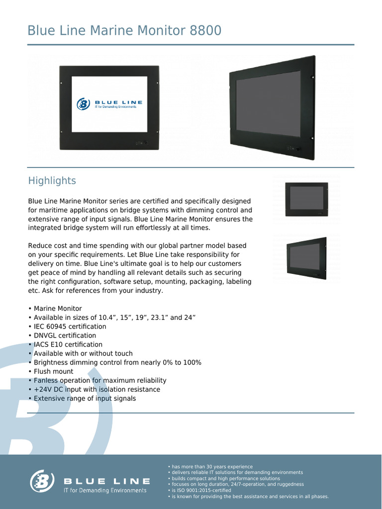 Marine Monitor Solutions by Blue Line | PDF | Electrical Connector ...