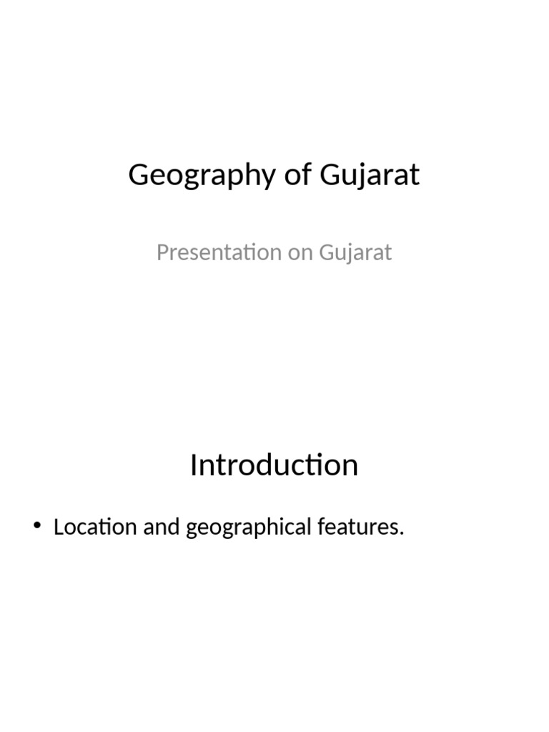 Gujarat's Diverse Geography Overview | PDF