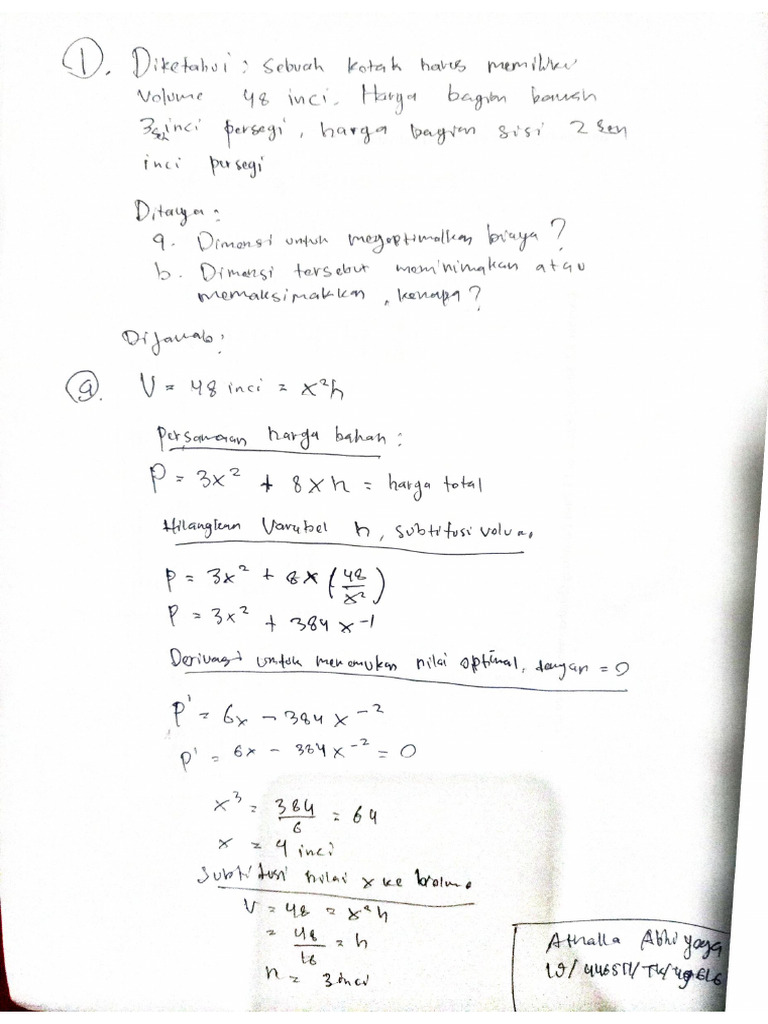Kalkulus Soal Derivative | PDF