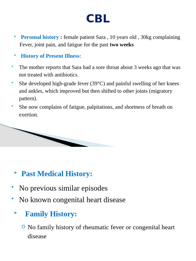 CBL (Rheumatic Fever) (Student Form) | PDF | Heart | Edema