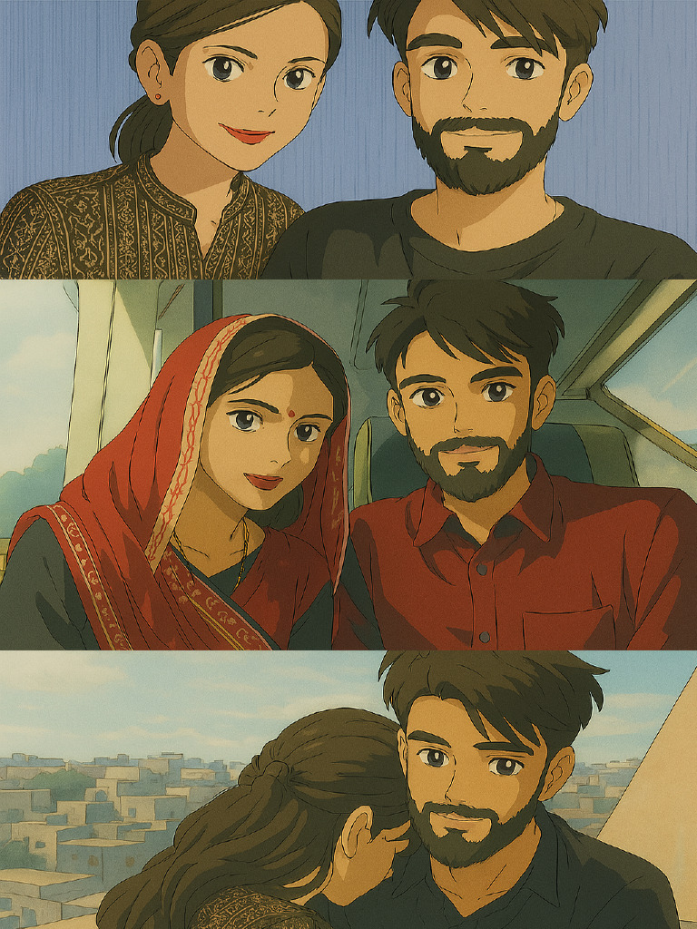 A Triptych Anime-style Illustration Showcases a Yo | PDF