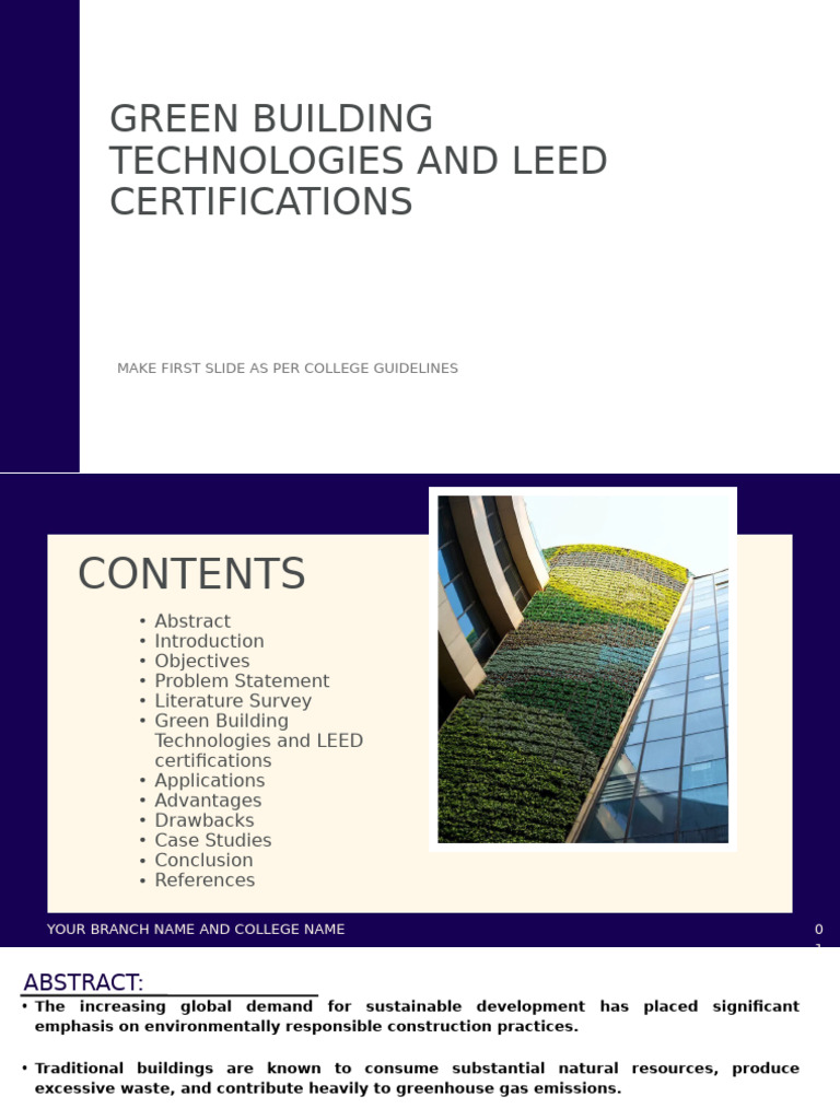 Green Building Technologies and LEED Certifications | PDF | Green Building | Efficient Energy Use