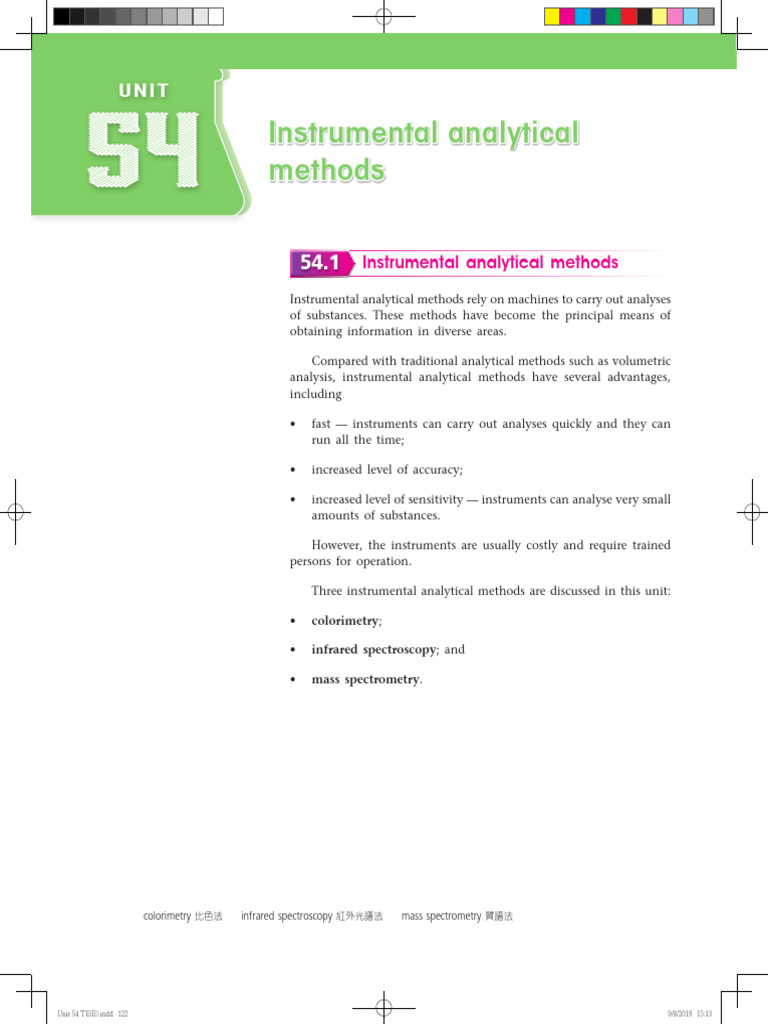 Instrumental Analytical Methods Overview | PDF | Infrared Spectroscopy ...