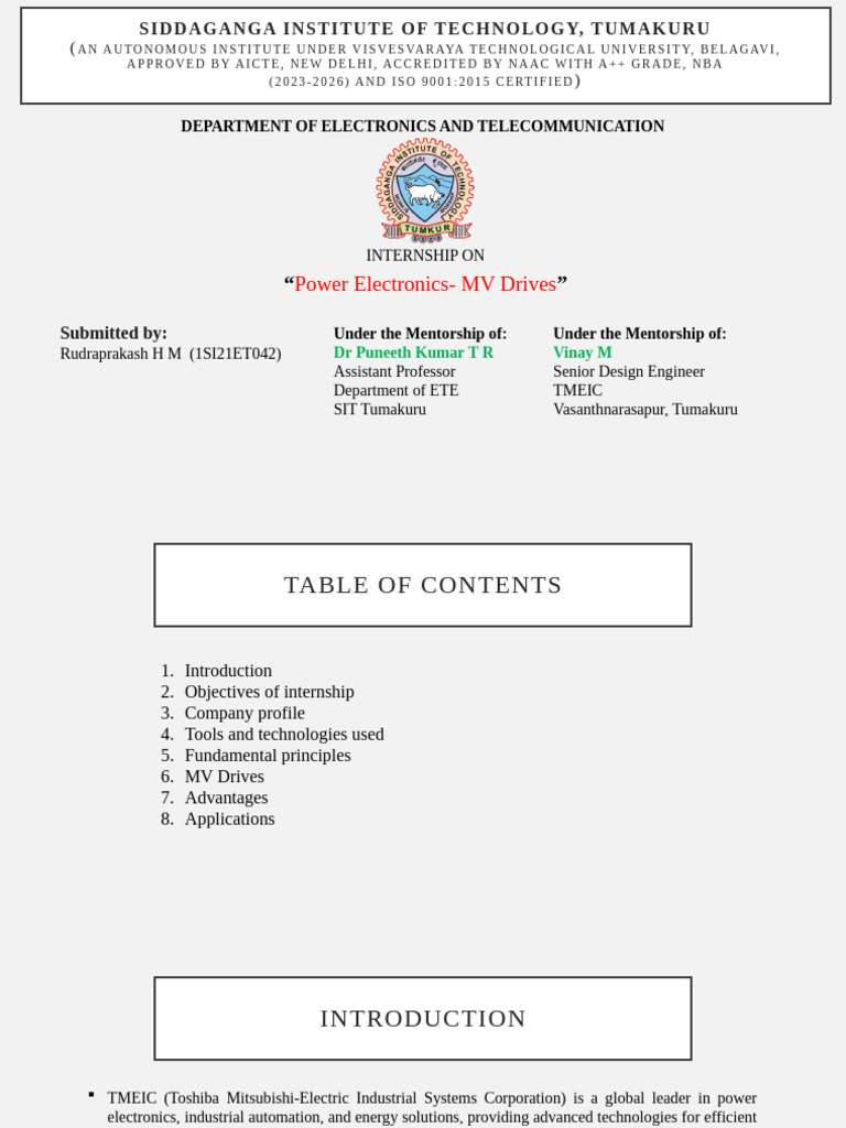 Internship Phase 1 PPT | PDF | Power Inverter | Electrical Engineering