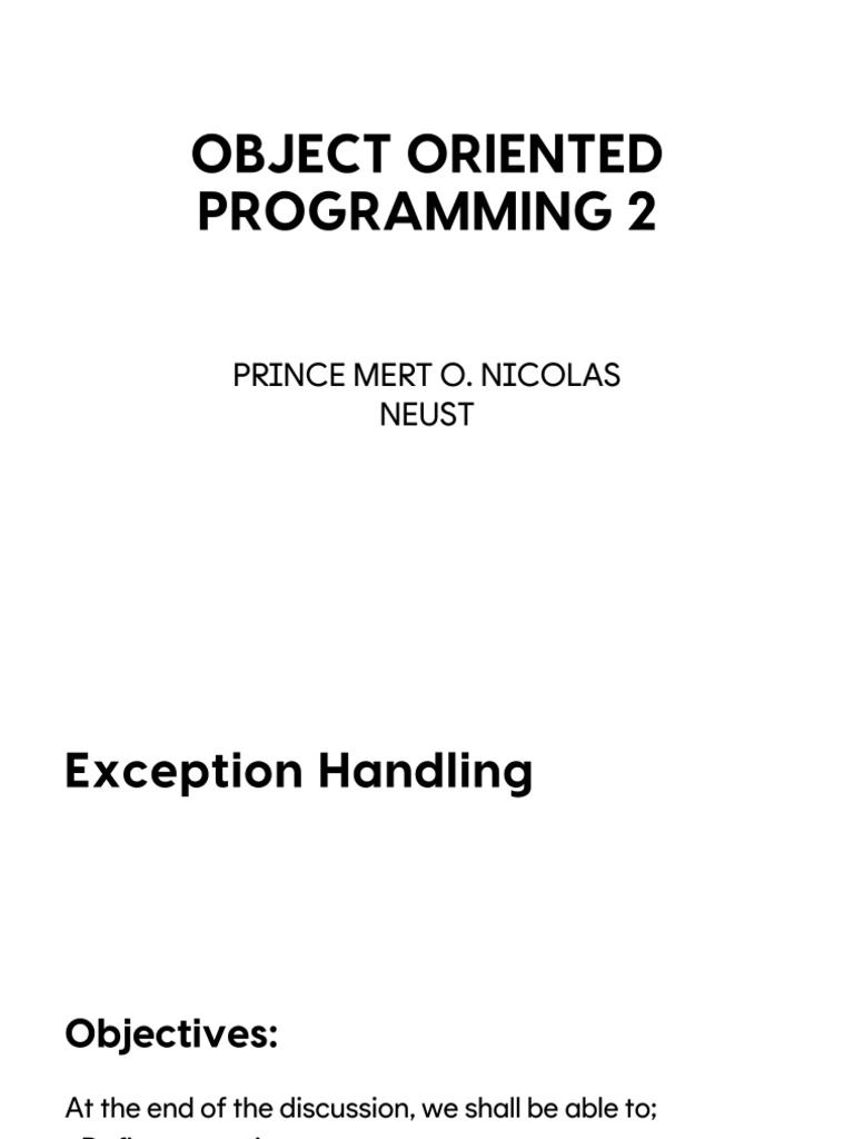 Unit-4-Exception-Handling | PDF
