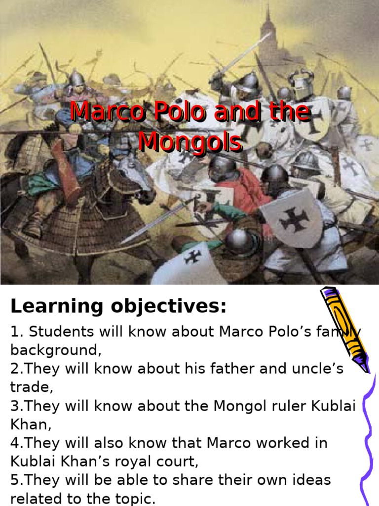Marco Polo and The Mongols | PDF | Mongol Empire | Genghis Khan