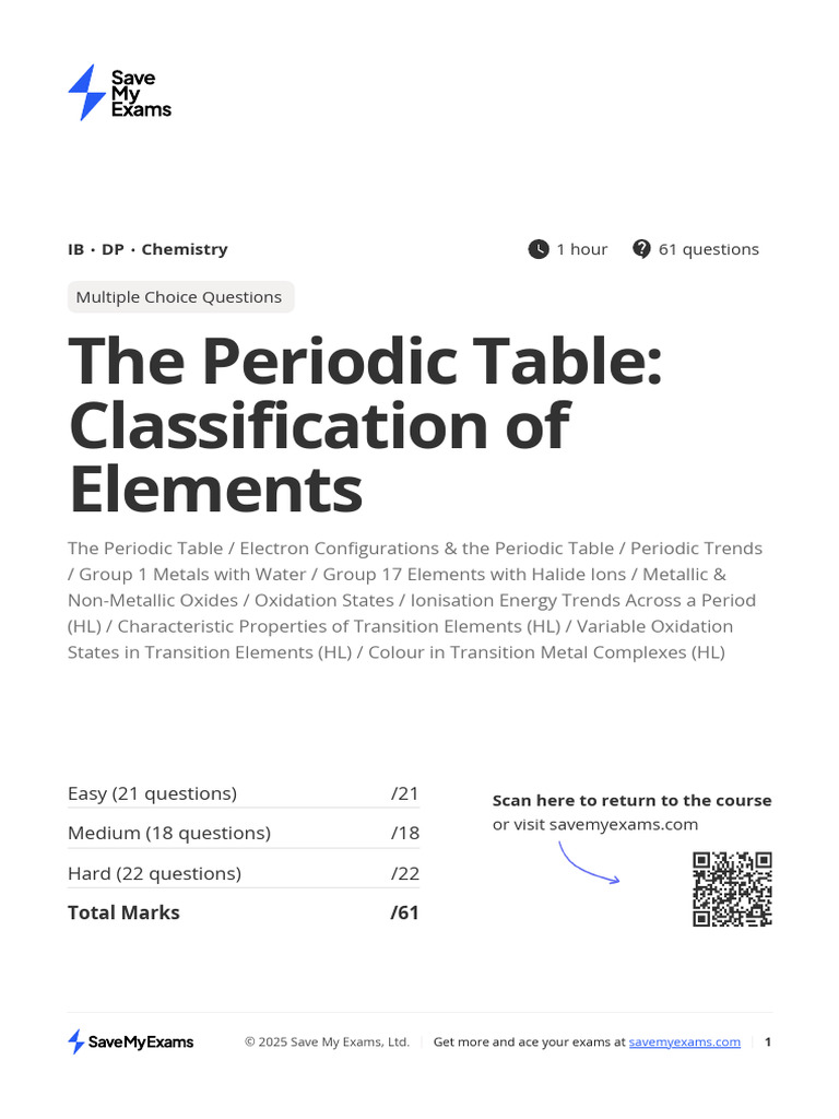 The Periodic Table Classification of Elements 6fF9WCbtJzB6m4hT | PDF ...