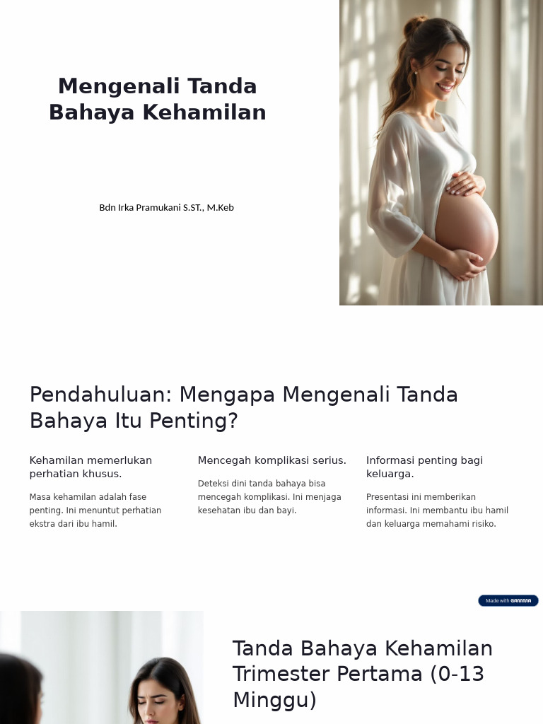 Mengenali Tanda Bahaya Kehamilan Panduan Lengkap Untuk Ibu Hamil | PDF
